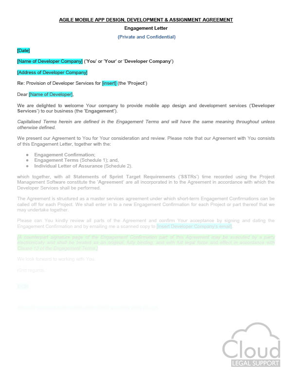 Agile Mobile App Design, Development & Assignment Agreement (Client ...