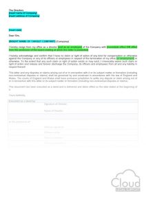 Director's Resignation Letter - CloudLegal Support